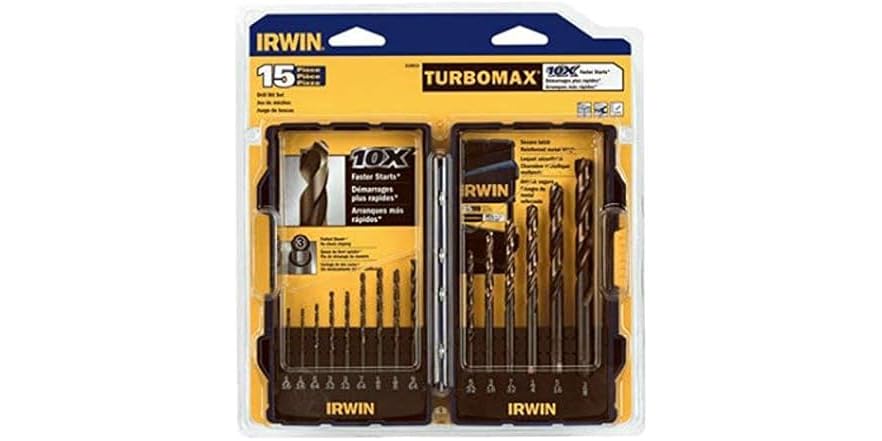 IRWIN 318015 Turbo Point Drill Bit Set