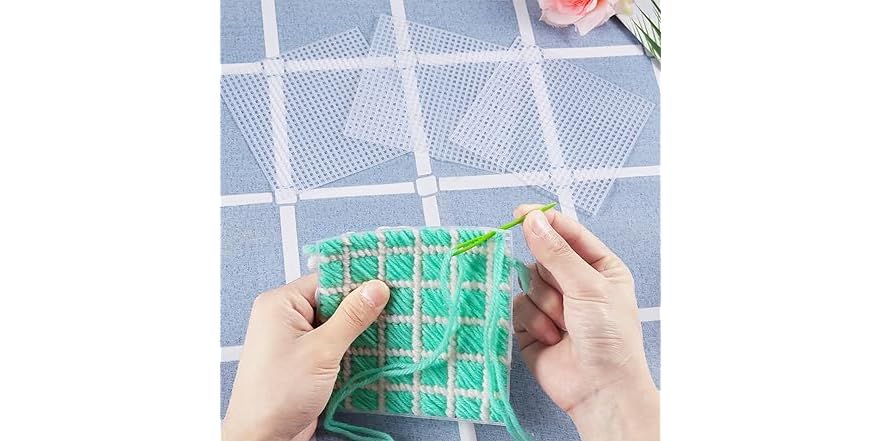 15 Pieces Plastic Mesh for Embroidery