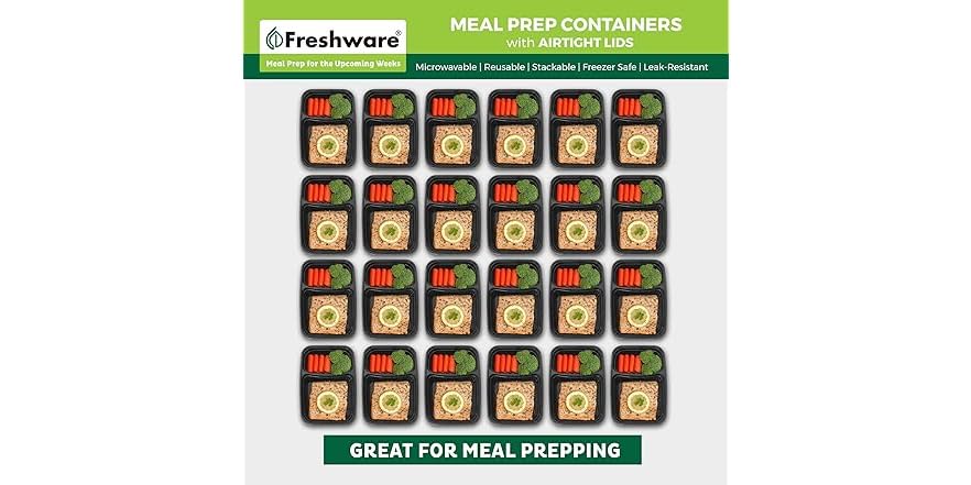 Freshware Meal Prep Containers [50 Pack]