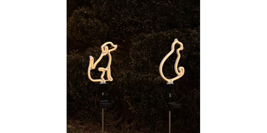 Solar Neon LED Cat & Dog Stake Lights