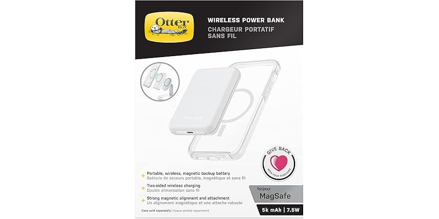 (2 Pack) Otterbox 5,000mAh Magsafe Wireless Power Bank