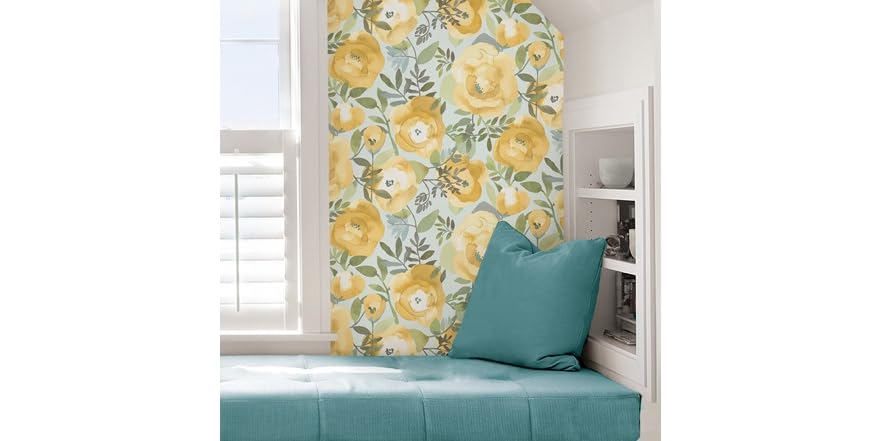 Peachy Keen Yellow Peel & Stick Wallpaper