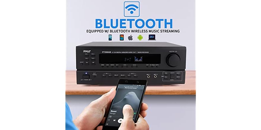 Pyle 420W 5.1 Channel Bluetooth Power Amplifier System