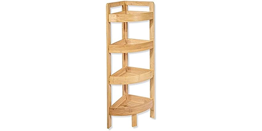 4 Tier Bamboo Corner Storage Shelf
