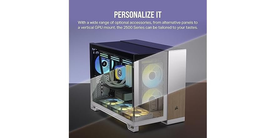 CORSAIR 2500X mATX Dual Chamber PC Case (Open Box)