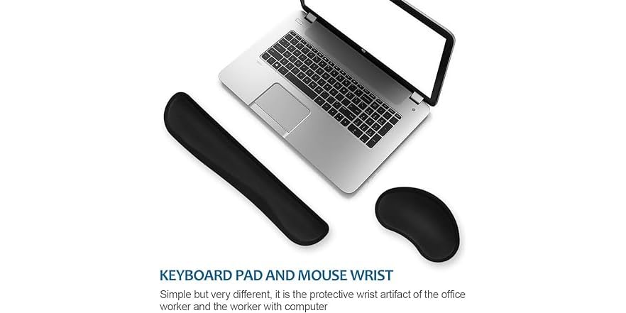 Memory Foam Keyboard and Mouse Rest Set