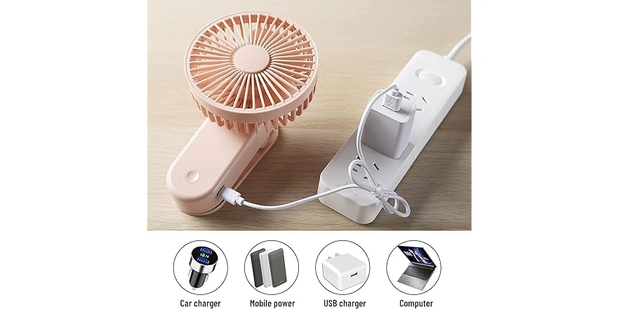 Portable Mini Clip on Rechargeable Fan