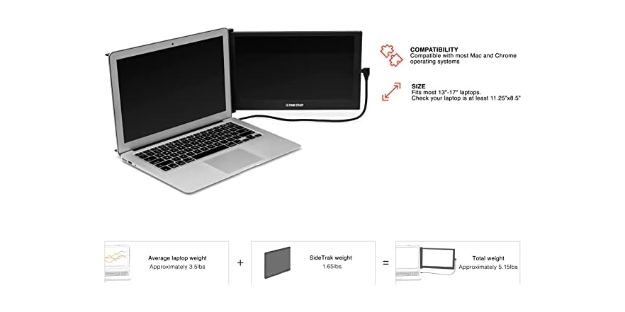 SideTrak Slide Portable Monitor for Laptop 12.5"