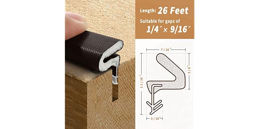 Weather Stripping Kerf Door Seal