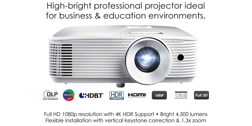 Optoma EH412 1080P HDR DLP Professional Projector