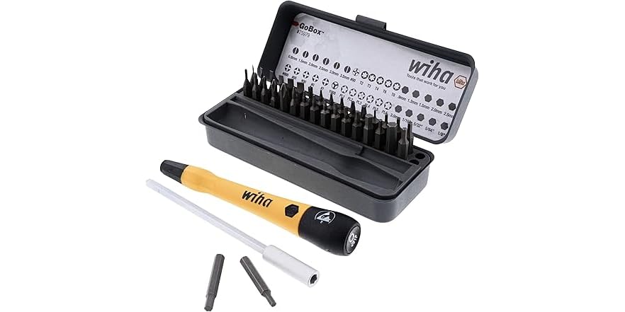 Wiha 75979 36pc GoBox ESD Precision Micro Bit Set
