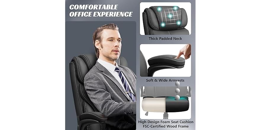 Office Chair, Ergonomic Big and Tall Computer Desk Chairs