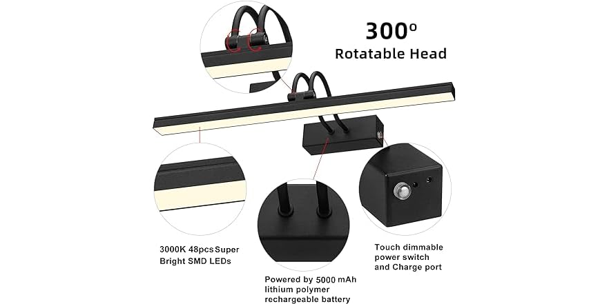Wireless Gallery Light with Remote