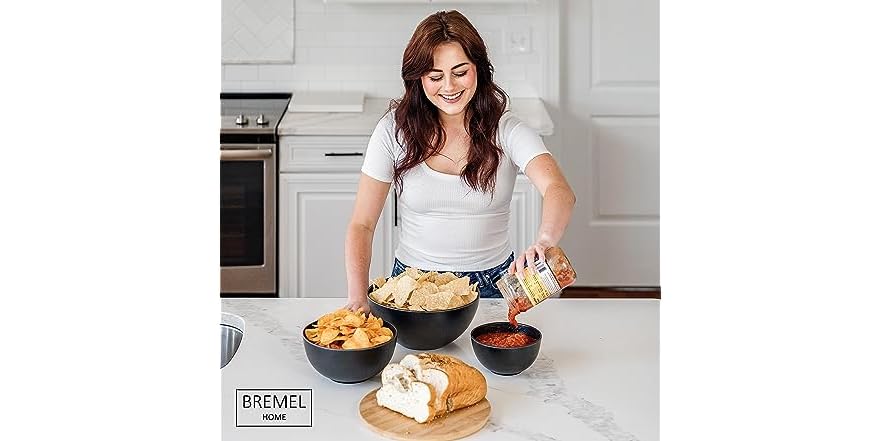 Bremel Home Salad Bowl with Lid Set of 3