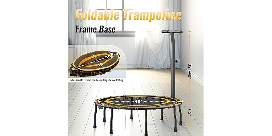 Vimexciter Foldable Mini Fitness Trampoline