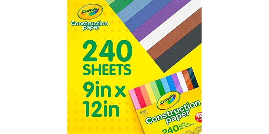 Crayola Construction Paper, 240 Count