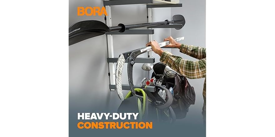 BORA 4 tier Wood Organizer and Storage Metal Rack