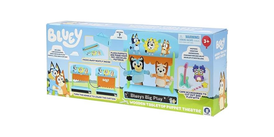 BLUEY – Wooden Puppet Theater