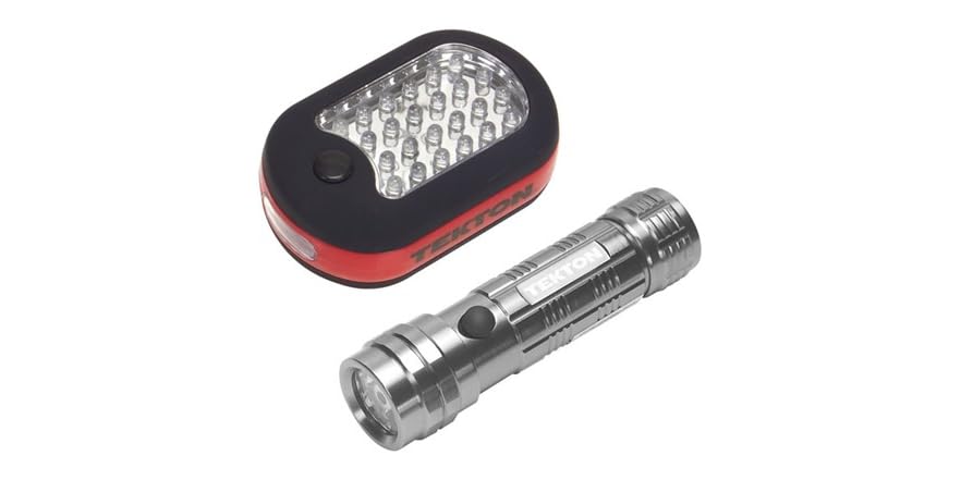 Flashlight with Laser Pointer and LED Worklight Set
