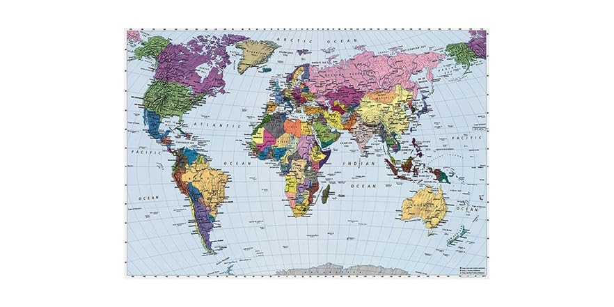 World Map Wall Mural