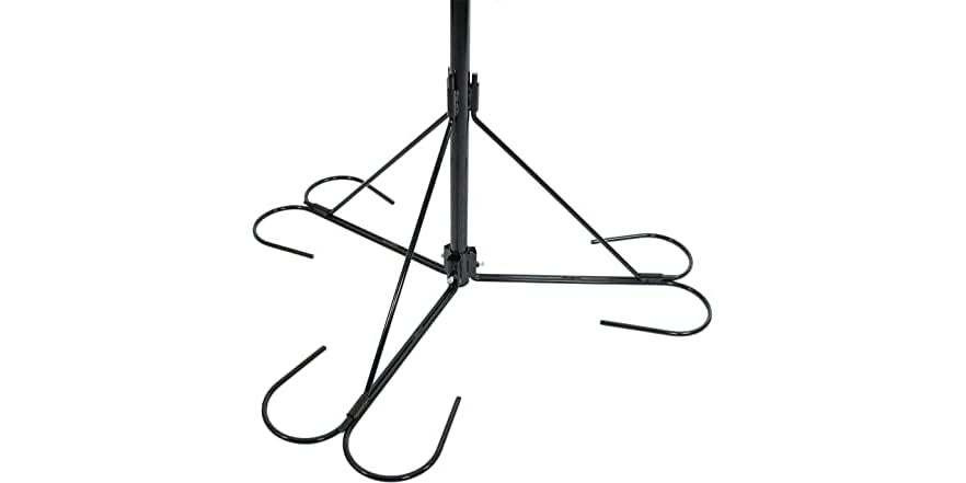 4-Arm Hanging Basket Stand with Adjustable Arms