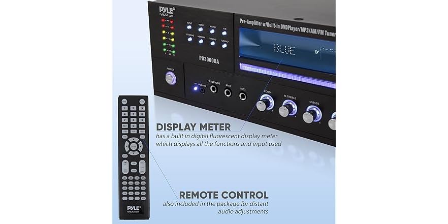 (NEW) Pyle 3000 Watt 4-Channel Wireless Bluetooth Amplifier