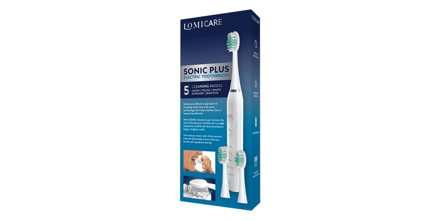 LomiCare Sonic Plus Electric Toothbrush