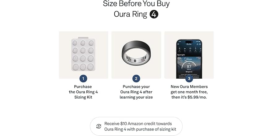 Oura Ring 4 Stealth, Size 10