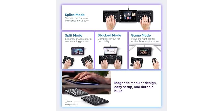 Mobile Pixels Wireless Keyboard with 8" Touchscreen