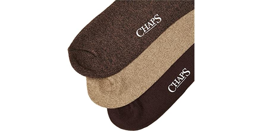 Chaps Men's Rib Crew Dress Socks 3-Pairs