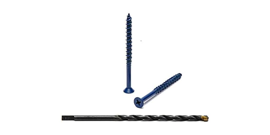 Flat Head Blue Concrete Screws