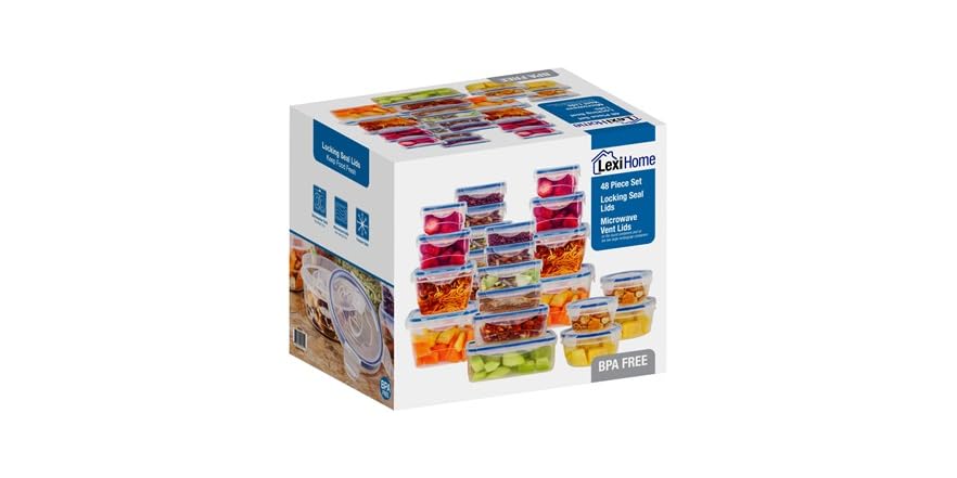 48pc Snap Lock Plastic Container Set