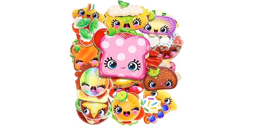 Puffy Puffs 3D Characters Stickers 10Pk