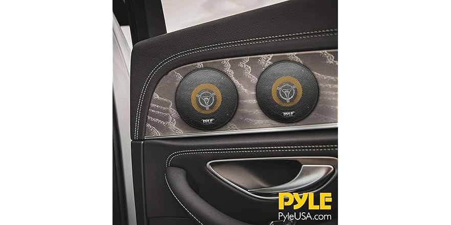 (NEW) (PAIR) Pyle 2-Way 6.5in 240 Watt 4Ohm Mid Tweeter Car Speakers