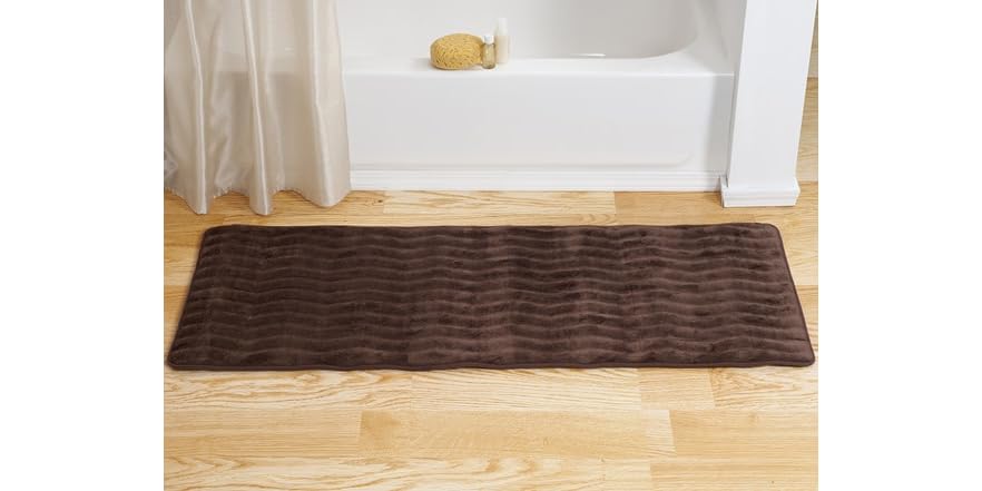 Memory Foam Extra Long Bath Rug-24x60-8 Colors