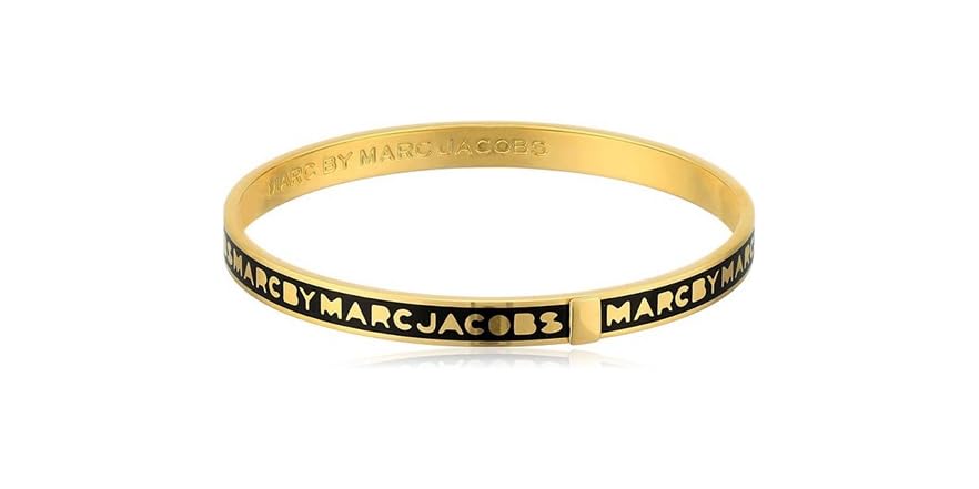 Marc By Marc Jacobs Skinny Bangle - Black/Gold