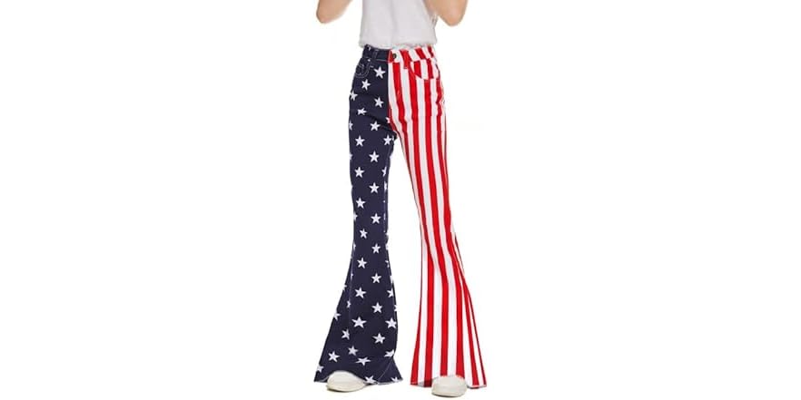 Women's American Flag Denim Pants