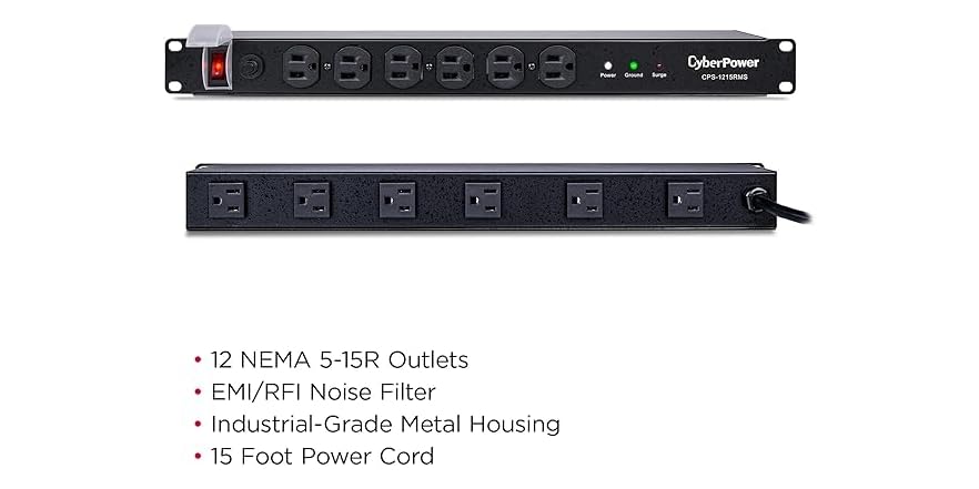 CyberPower 12 Outlet Rackmount Surge Protector