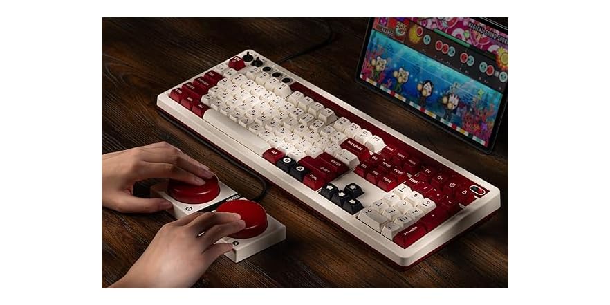 (NEW) 8BitDo Retro 108 Mechanical Keyboard w/ Numpad Fami Edition (Open ...