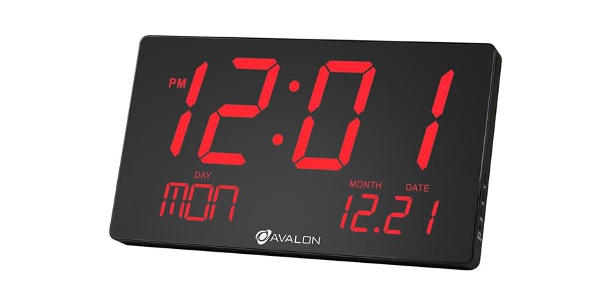 Avalon Oversized LED Digital Wall/Desk Clock - 2 pack