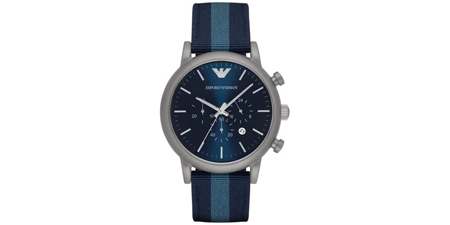 Emporio Armani Men's Blue Nylon Watch