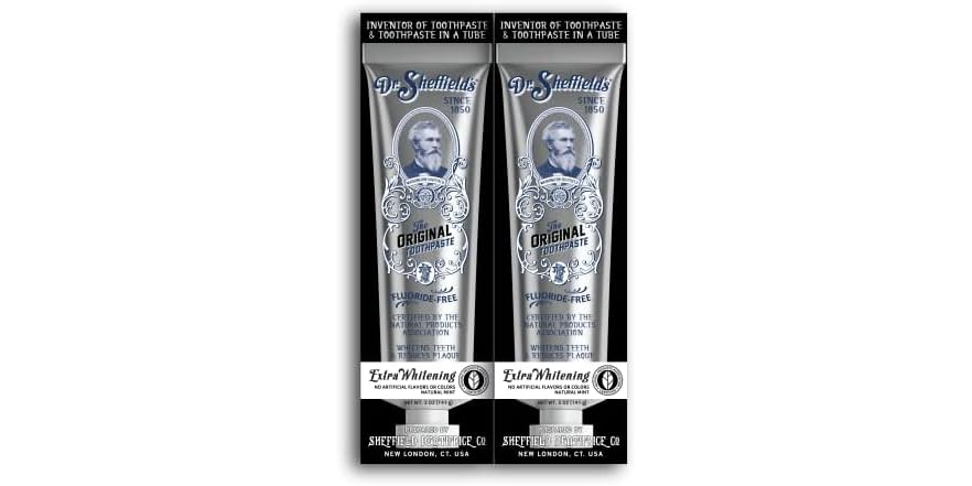 2 Pk Dr. Sheffield’s Certified Natural Toothpaste