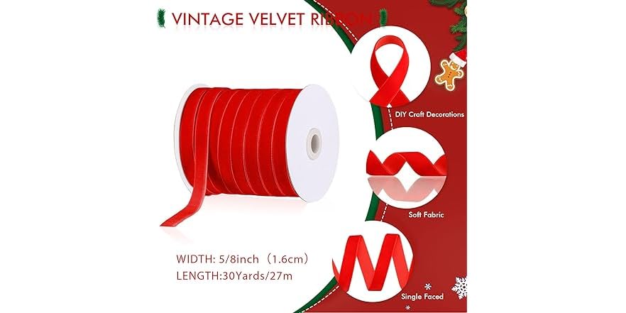 Christmas Gift Wrapping Ribbon Spool