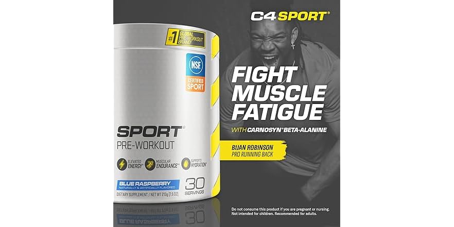 (2-Pack) Cellucor C4 Sport Pre Workout Powder, Blue Raspberry