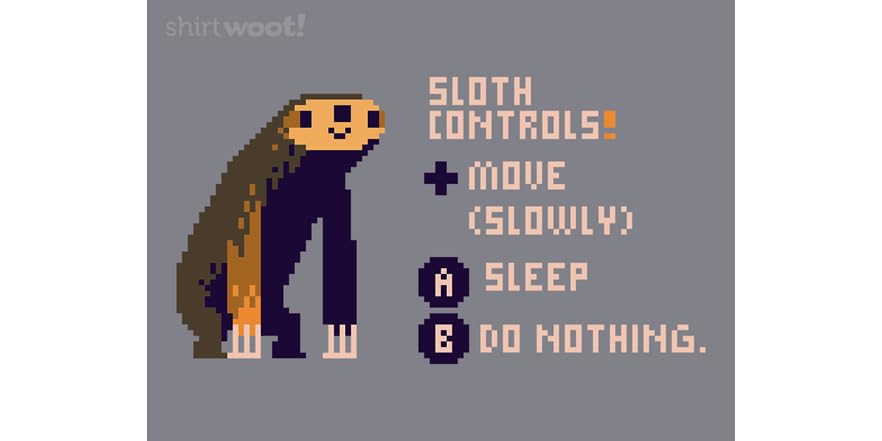 Sloth Video Game Controls