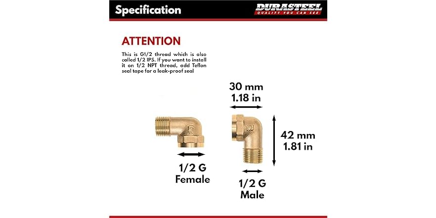 DuraSteel Wall Mount Faucet 90-Degree Elbow