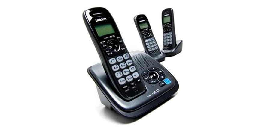 Uniden DECT 6.0 3 Handset Cordless Phone with Digital Answering System
