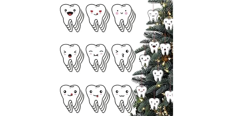 Christmas Tooth Ornaments (36 Pack)