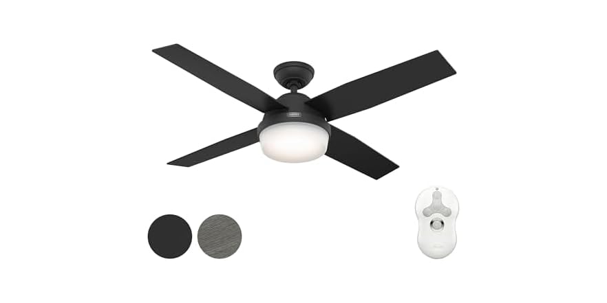 Hunter Fan 52" w/ Light Kit and Remote