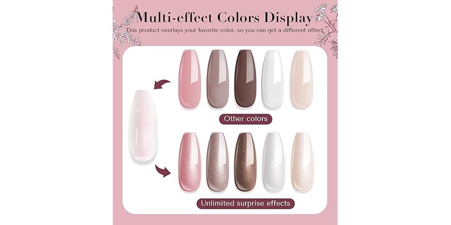 AZUREBEAUTY Nail Polish Set 4 Colors Pink